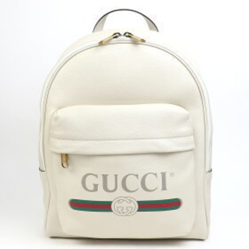 Gucci Backpack Soft Leather White Backpack Gg Backpack - Gem